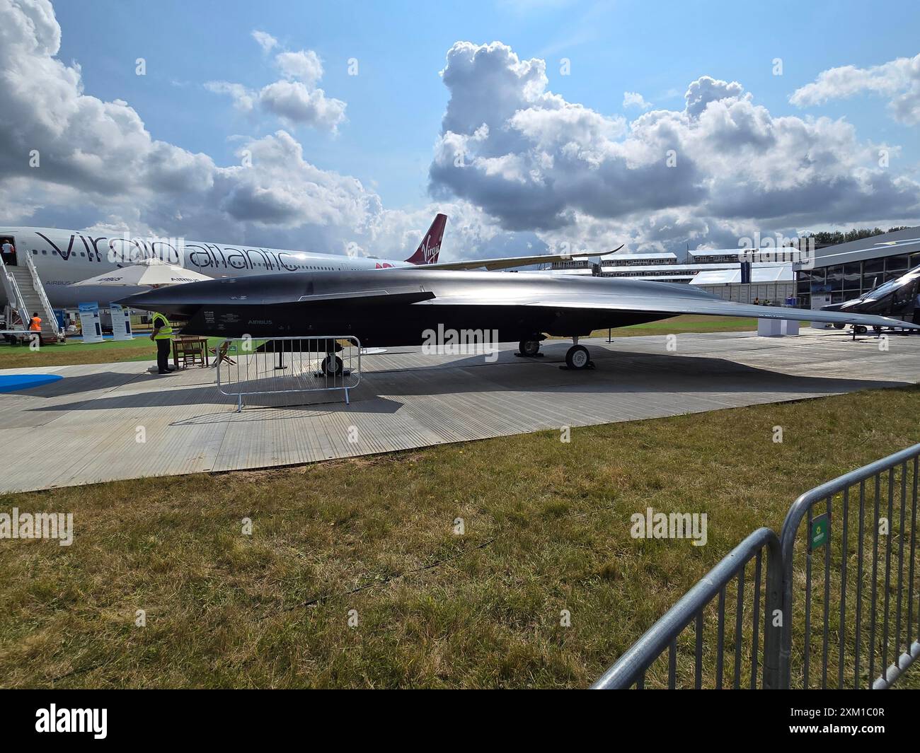 Farnborough, UK, 24 July 2024. Airbus displayed a UAV at the ...