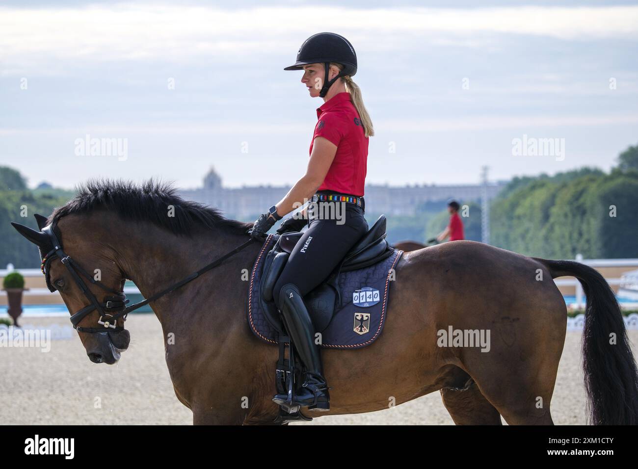 Julia KRAJEWSKI riding NICKEL 21, Germany trainning session, Equestrian ...