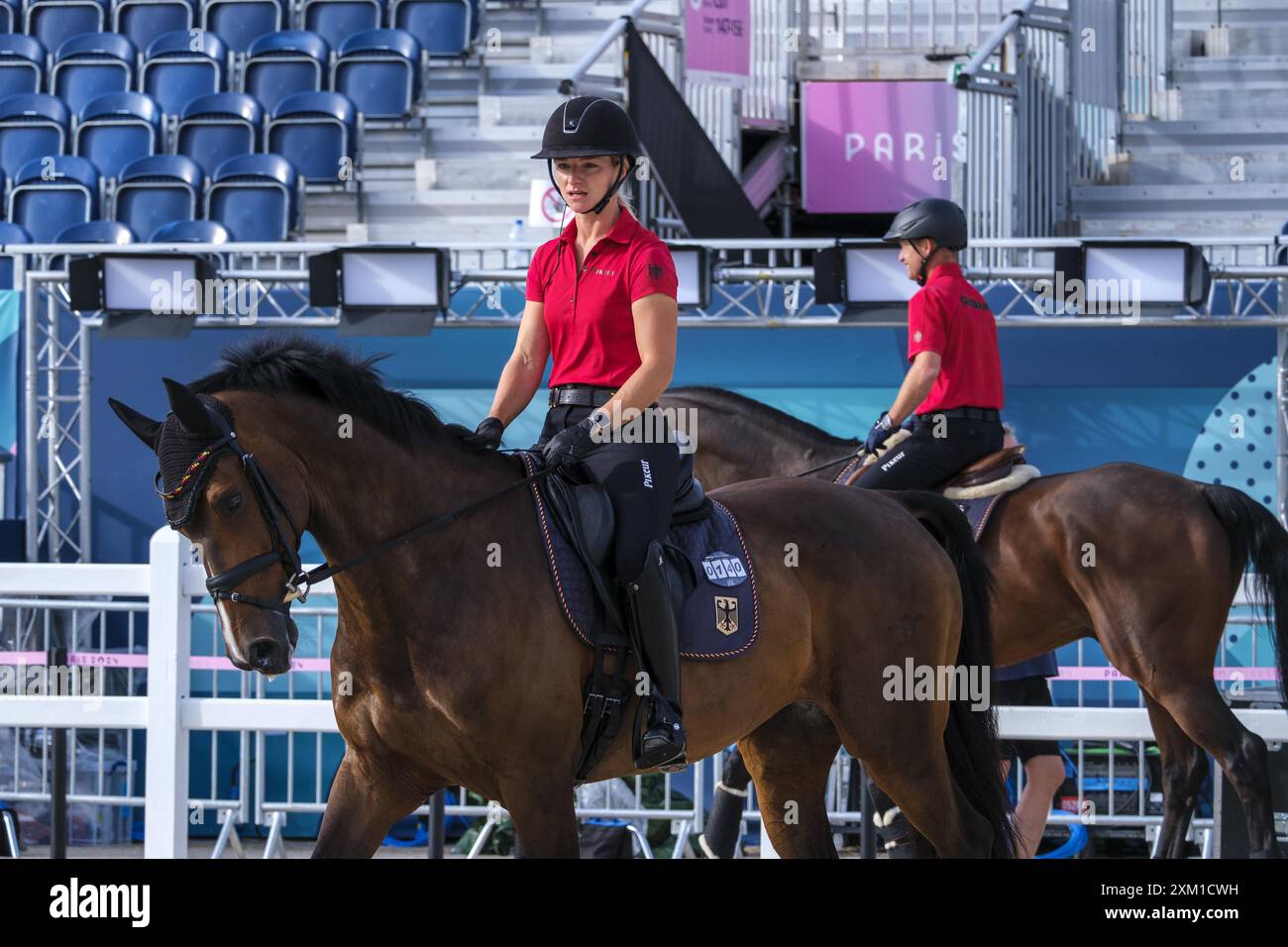 Julia KRAJEWSKI riding NICKEL 21, Germany trainning session, Equestrian ...