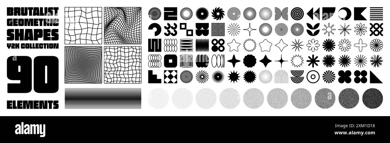 Brutalist geometric shapes, modern symbols. Groovy checkered pattern ...
