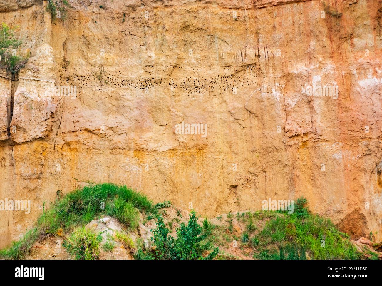 Rock formations on the shores of River Nile in Murchison Falls National ...