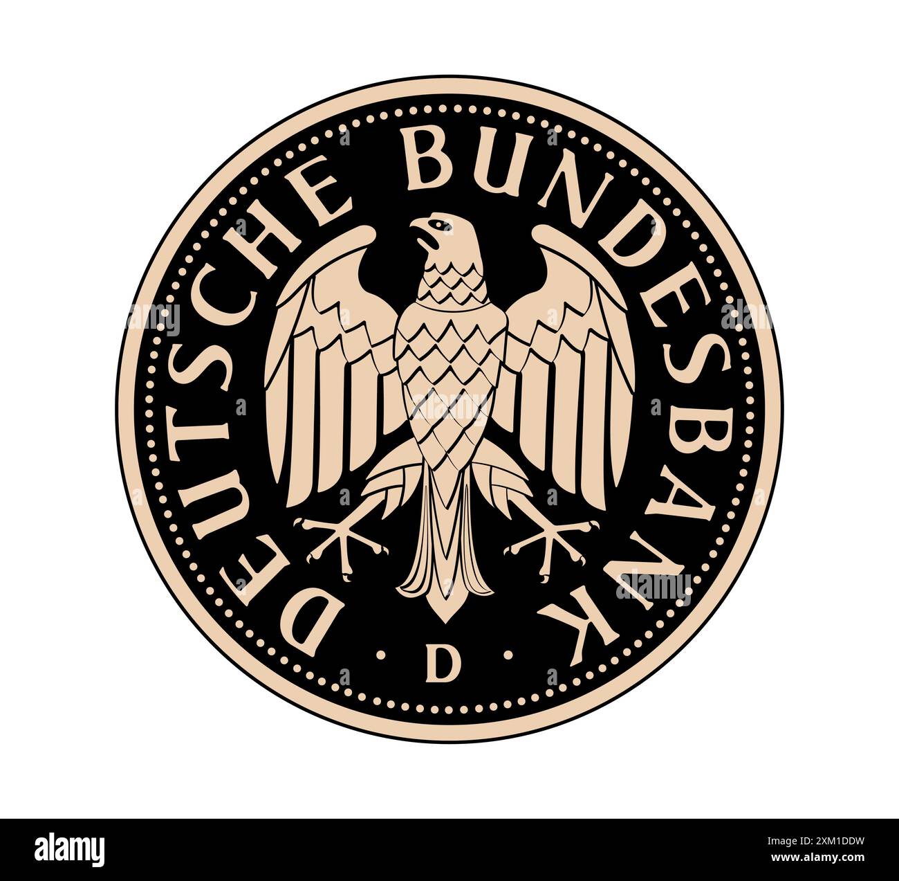 German gold coin, Farewell to the Deutsche Mark, 2001. The coin is ...