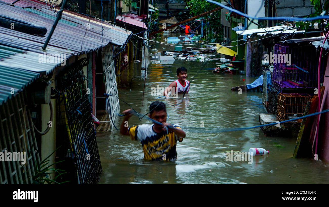 Quezon City, Philippines. 16th Mar, 2021. The road in Barangay Bagong ...