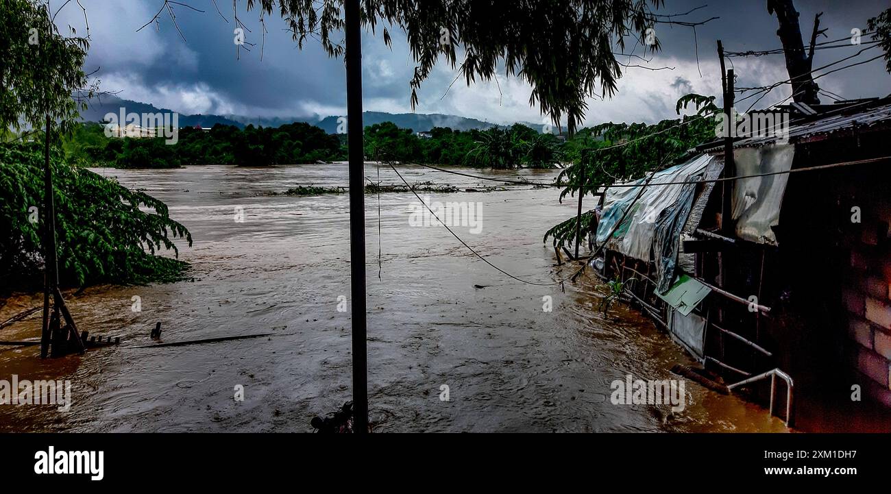 Quezon City, Philippines. 24th July, 2024. The road in Barangay Bagong ...