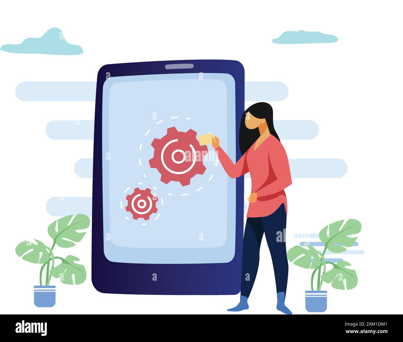 Woman changing Stock Vector Images - Alamy