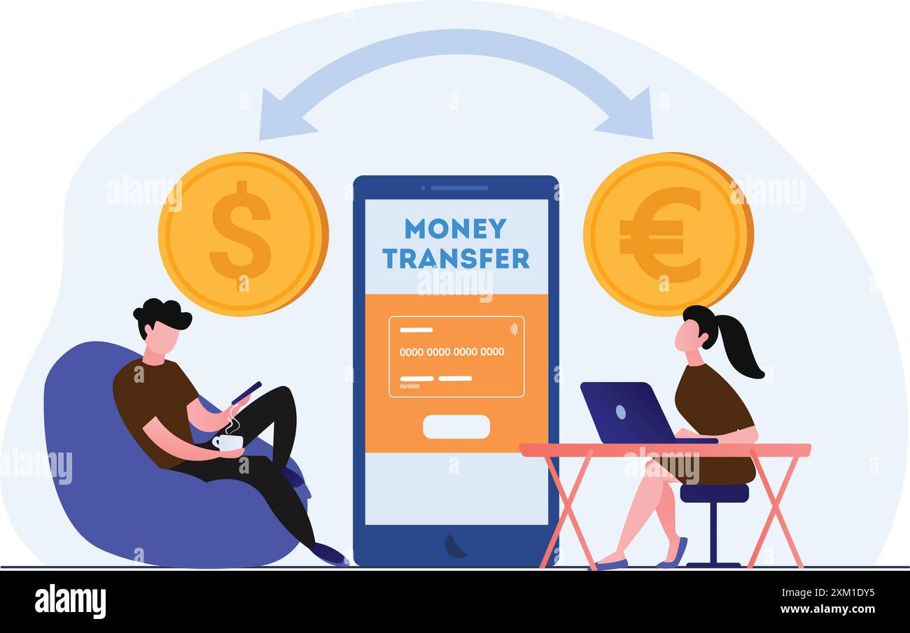 Girl receiving money Stock Vector Images - Alamy
