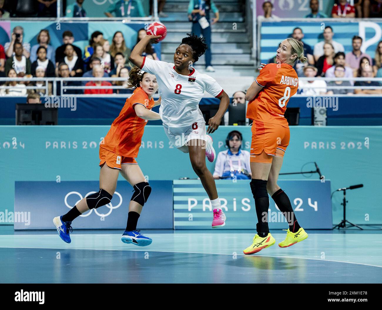 PARIS, France, 25/07/2024, - Handball player Helena Paulo from Angola ...