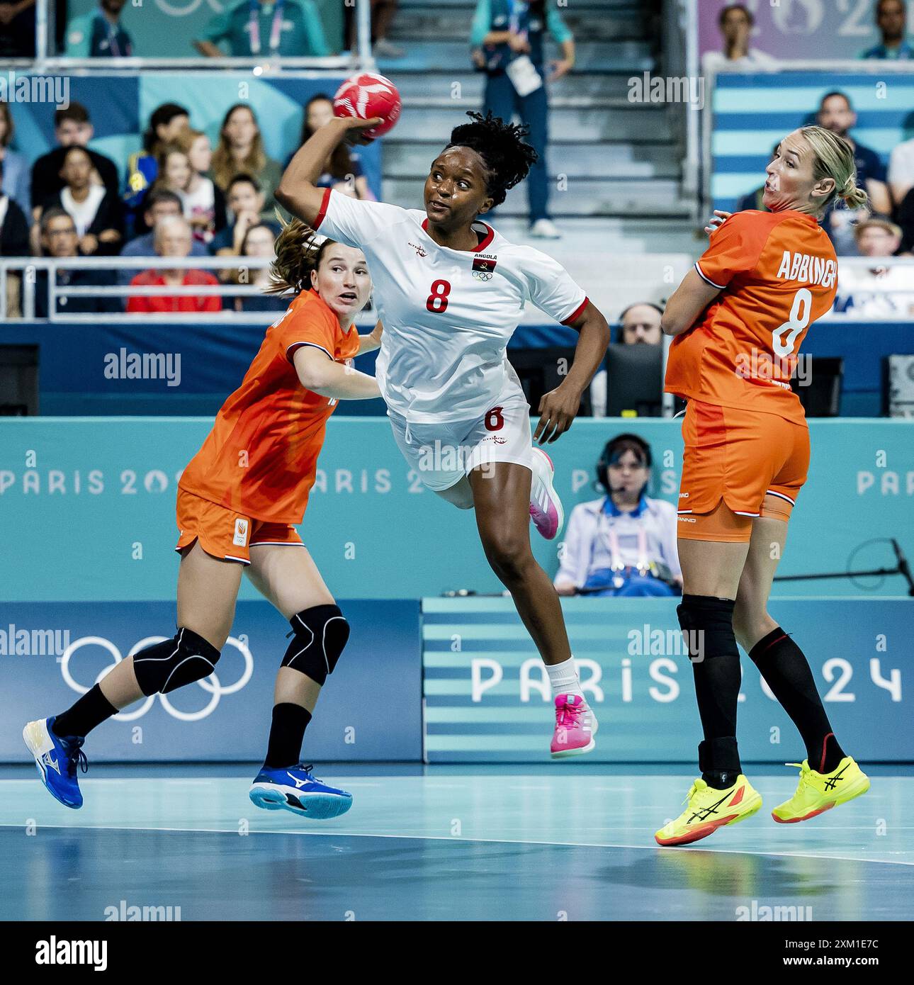PARIS, France, 25/07/2024, - Handball player Helena Paulo from Angola ...