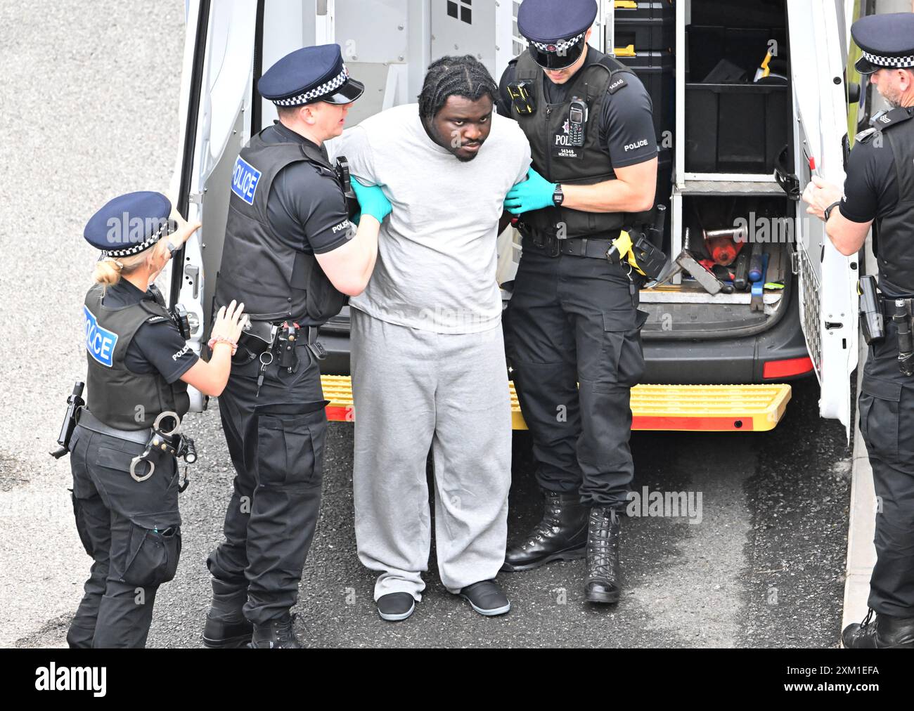 Anthony Esan arrives at Medway Magistrates' Court in Chatham, Kent ...