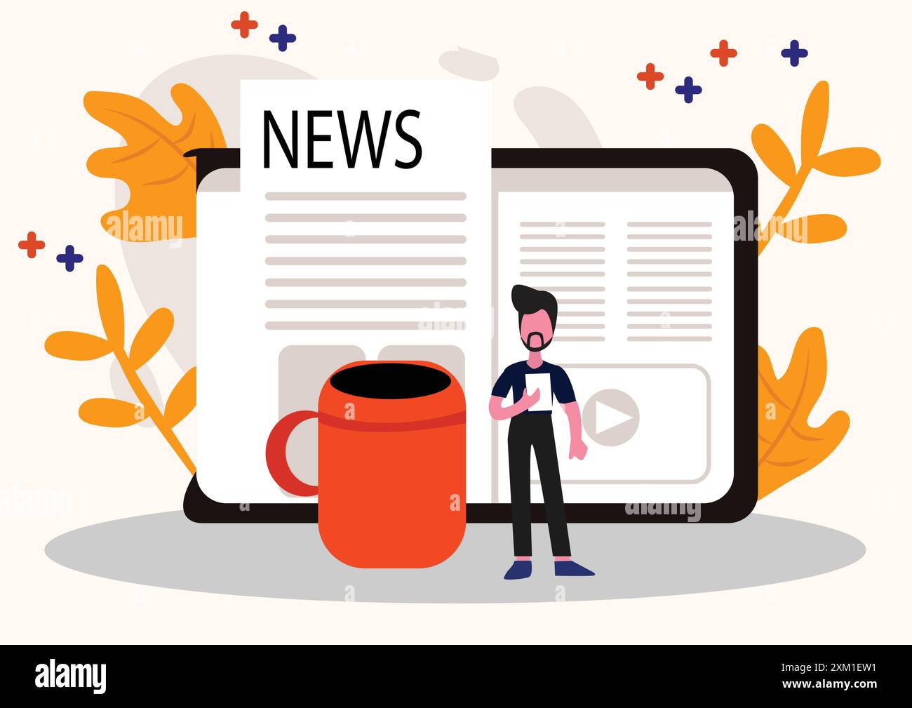 Flat illustration of male anchor Stock Vector Image & Art - Alamy