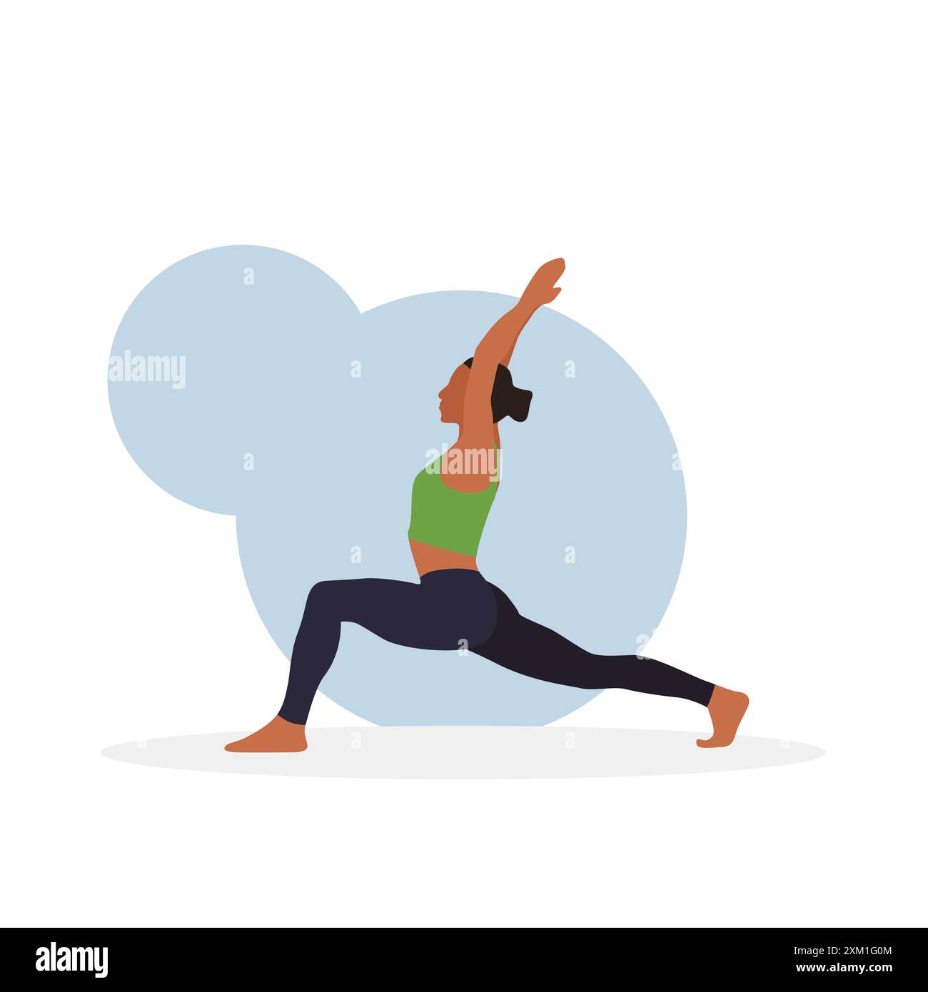 Anjaneyasana pose Stock Vector Images - Alamy