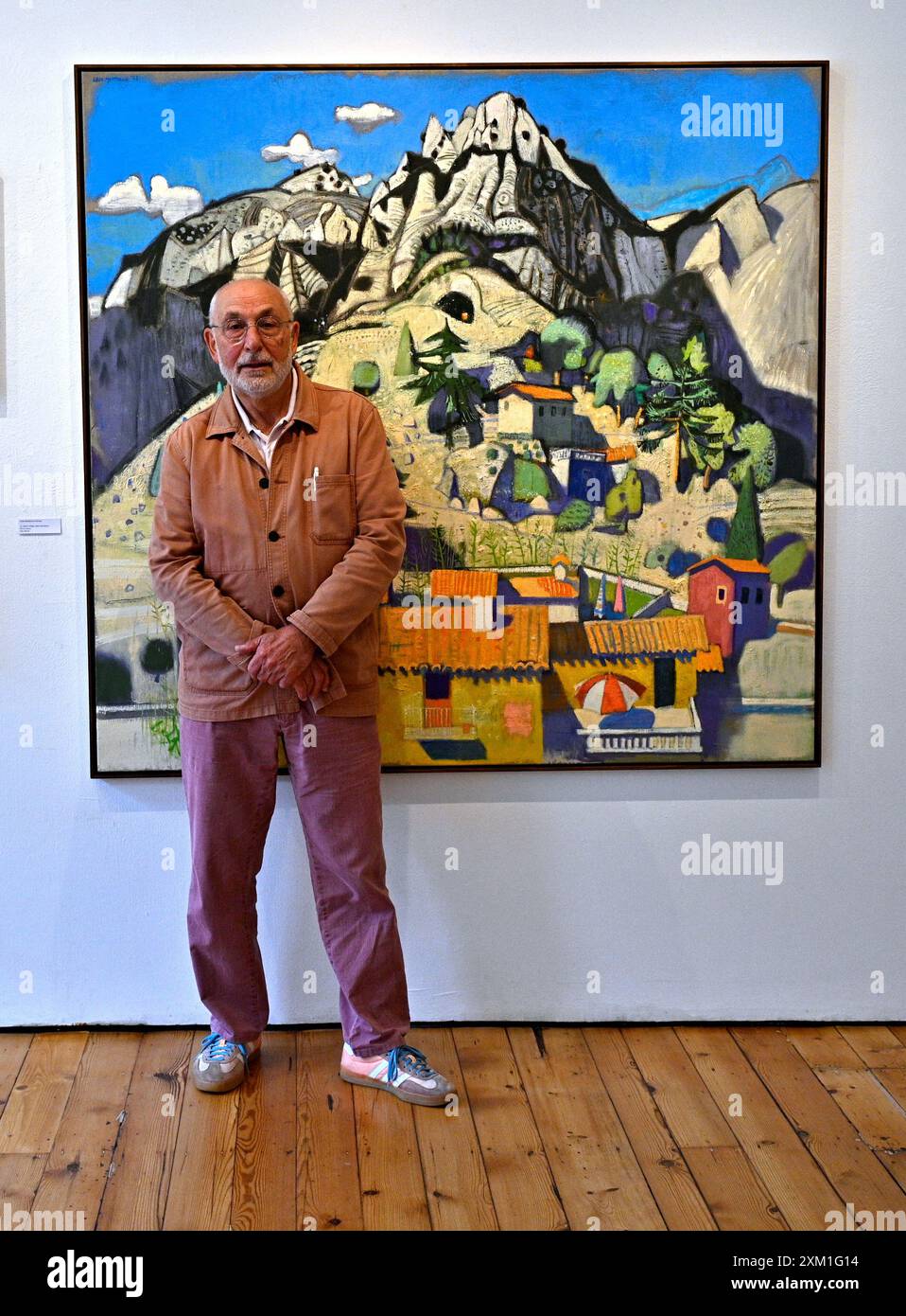 Edinburgh, Scotland, UK. 25th Jul 2024. Artist Leon Morrocco beside his ...