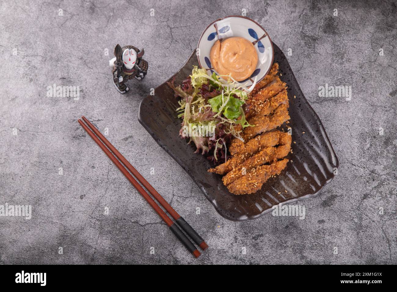 Deep Fried Hog Chop with Minced Garlic，Cutlet Pork Chop Stock Photo - Alamy