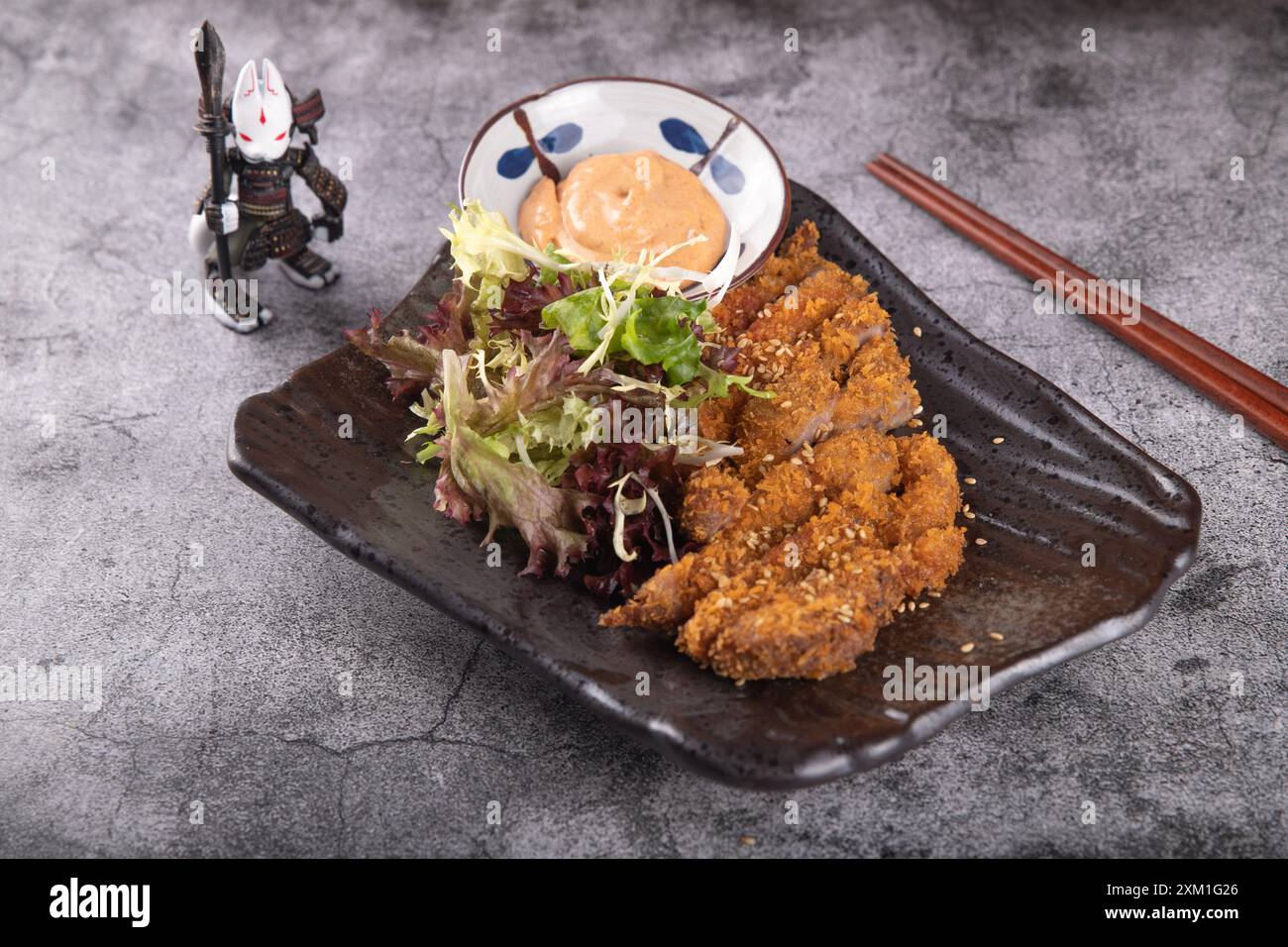 Deep Fried Hog Chop with Minced Garlic，Cutlet Pork Chop Stock Photo - Alamy