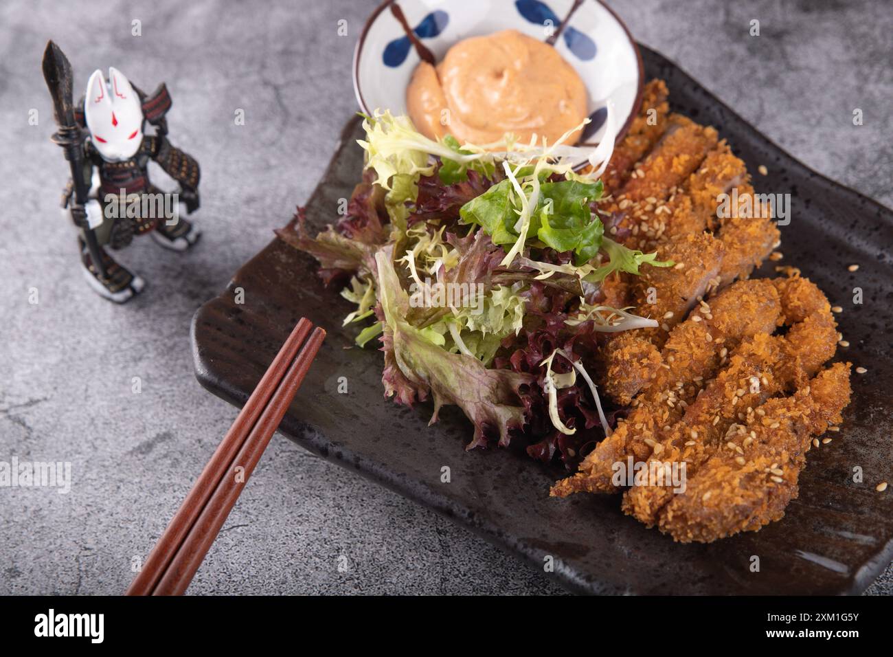 Deep Fried Hog Chop with Minced Garlic，Cutlet Pork Chop Stock Photo - Alamy