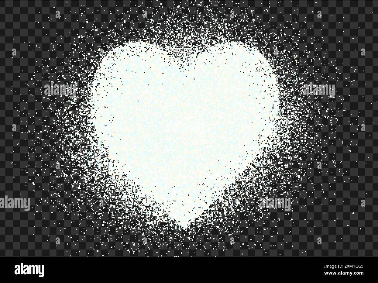 White salt or sugar powder, flying dust particles. Crystal of dust ...