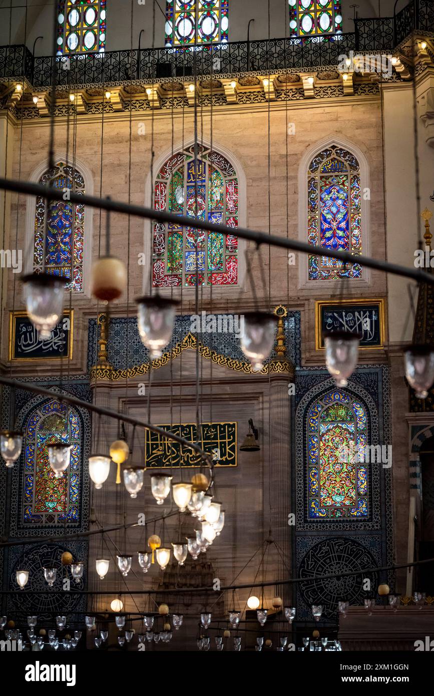 Close-up decoration in the Suleymaniye Mosque, built in 1557 for for ...