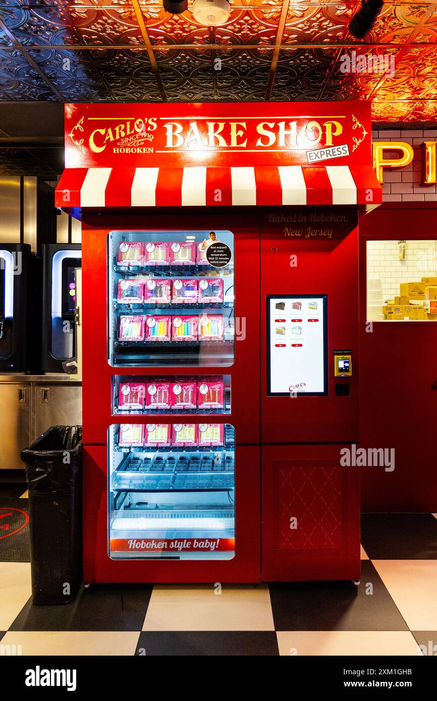 Carlo's Bake Shop cake vending machine at PizzaCake by Buddy Valastro restaurant inside Harrah's ...