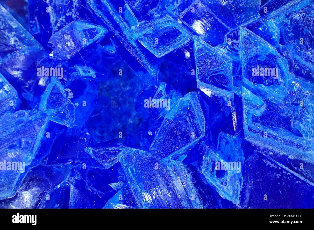 Blue vitriol mineral texture as nice background Stock Photo - Alamy