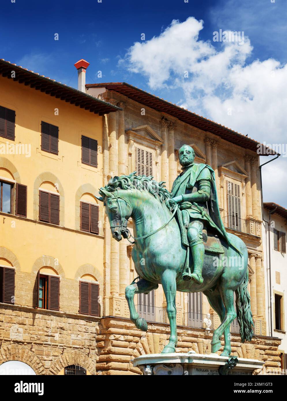 Statue of Cosimo I Medici on the Piazza della Signoria. Florence Stock ...