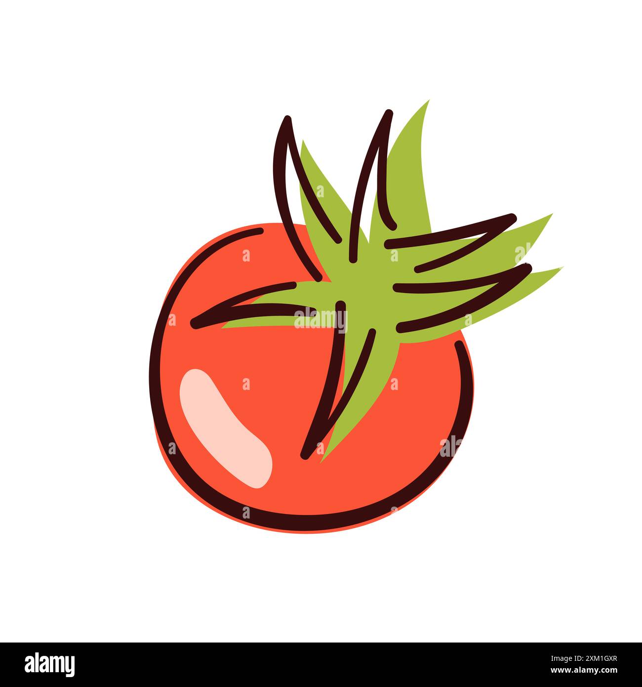 Tomato icon in flat style. Simple design for store and menu. Vector ...