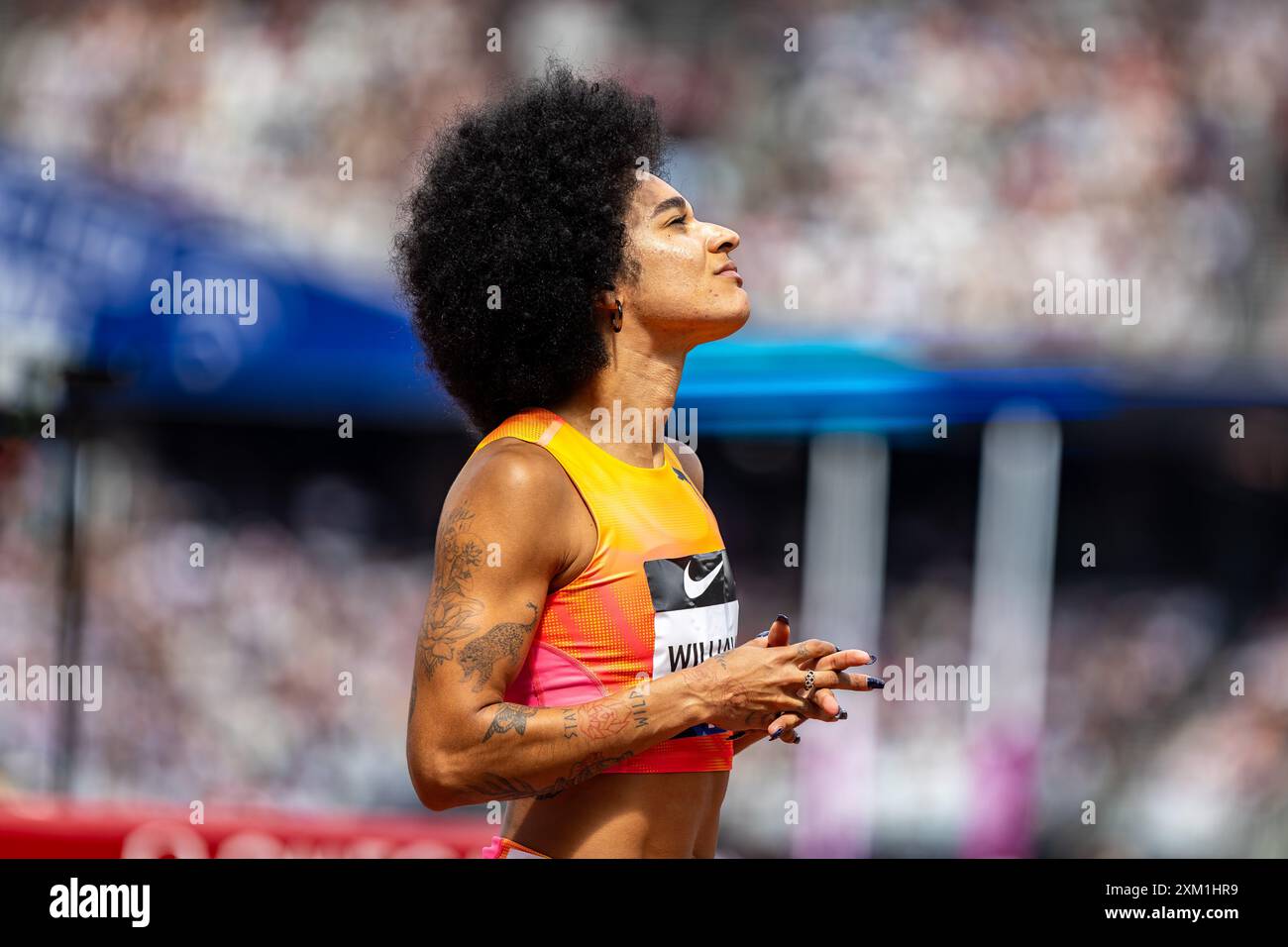 Jodie Williams (GBR) 400m Women, during the Wanda Diamond League athletics meet at the London ...