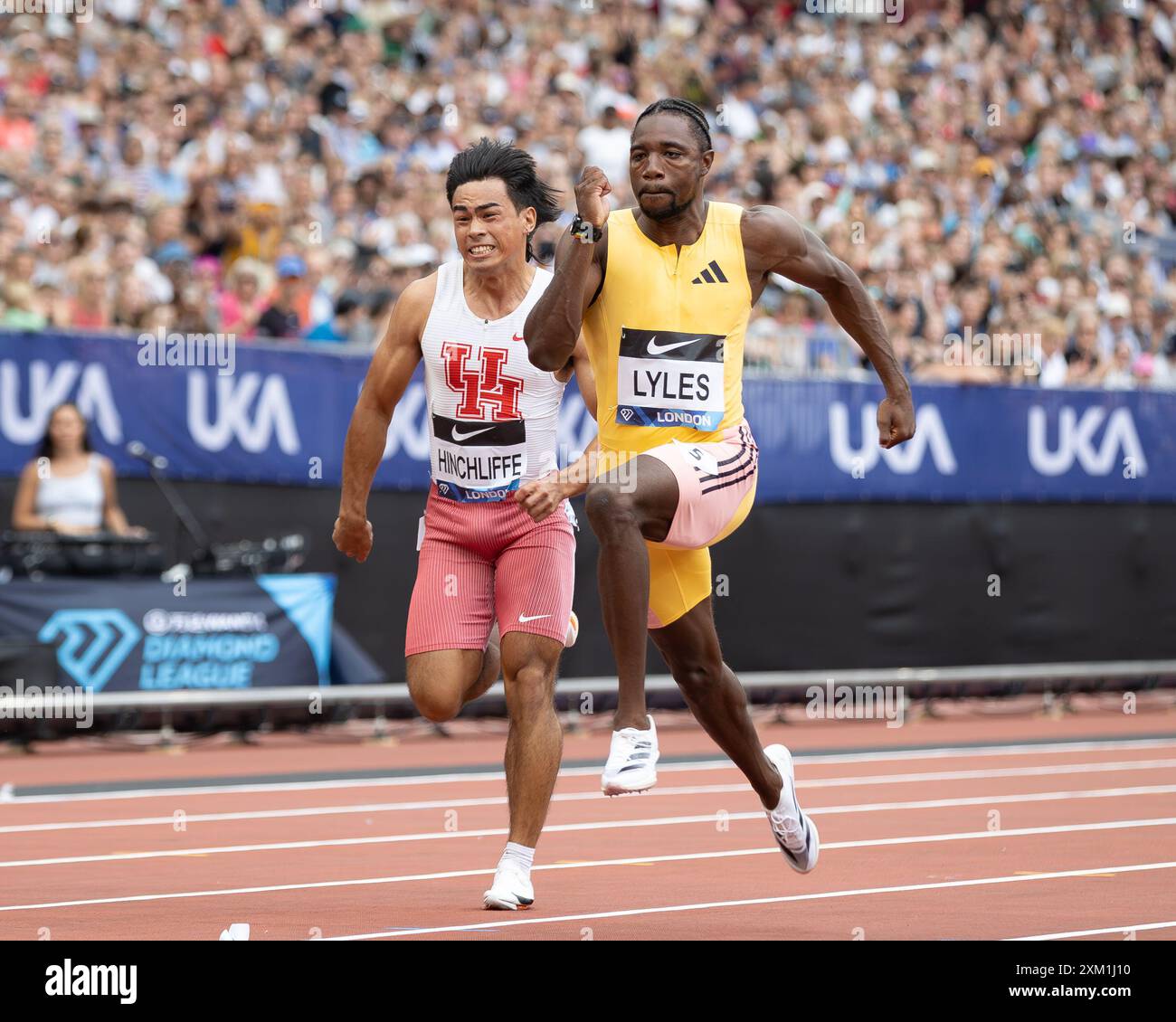 Louie Hinchliffe (GBR), Noah Lyles (USA), 100m Men during the Wanda ...