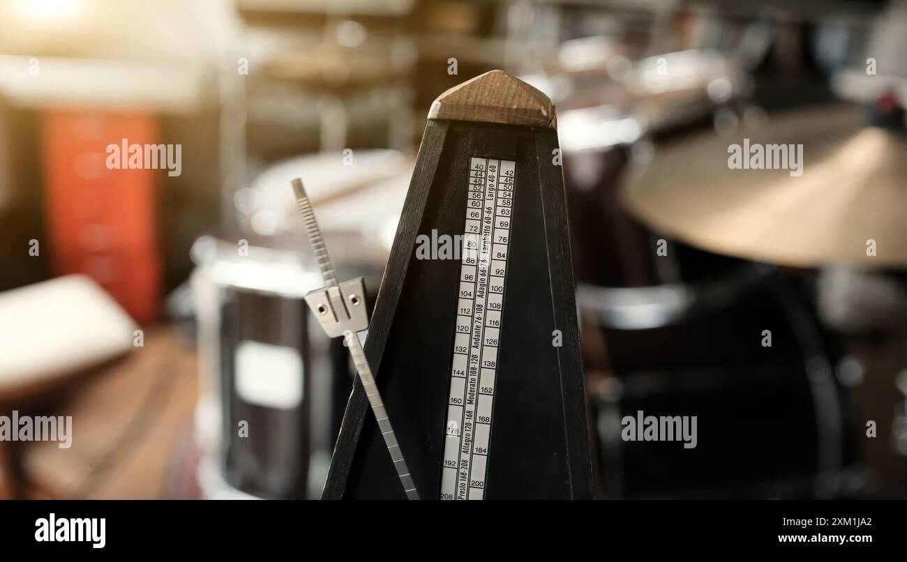 Mechanical metronome for music rhythm and tact measuring in motion with ...