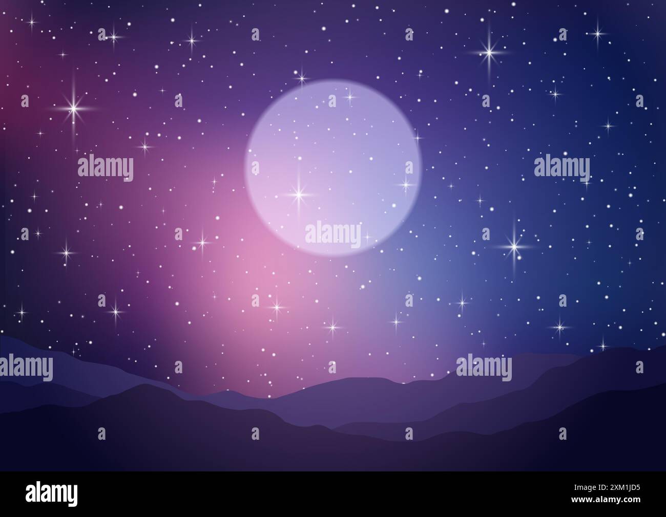 Night landscape with a starry sky design Stock Vector Image & Art - Alamy