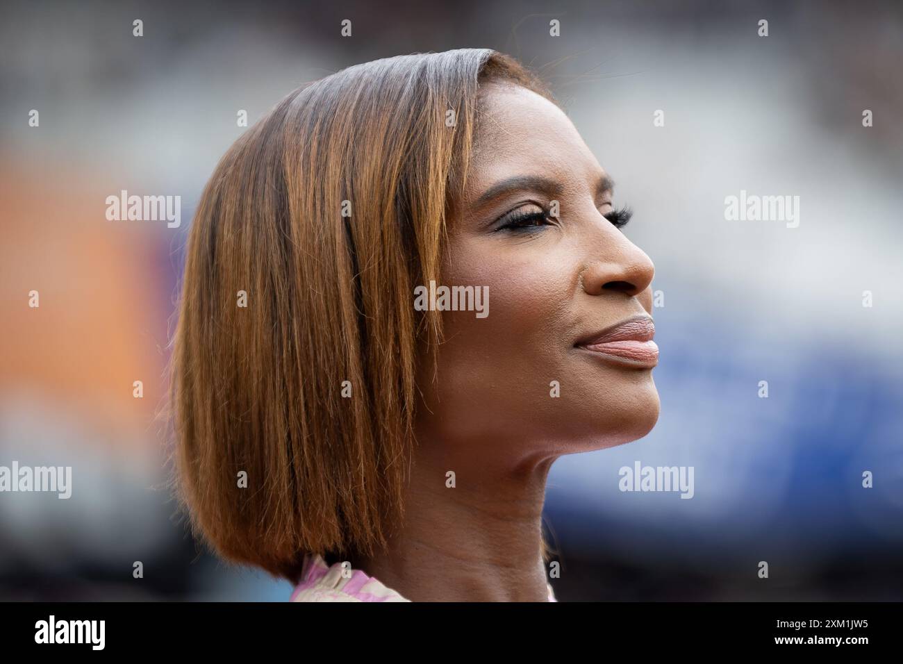 Denise Lewis during the Wanda Diamond League athletics meet at the ...