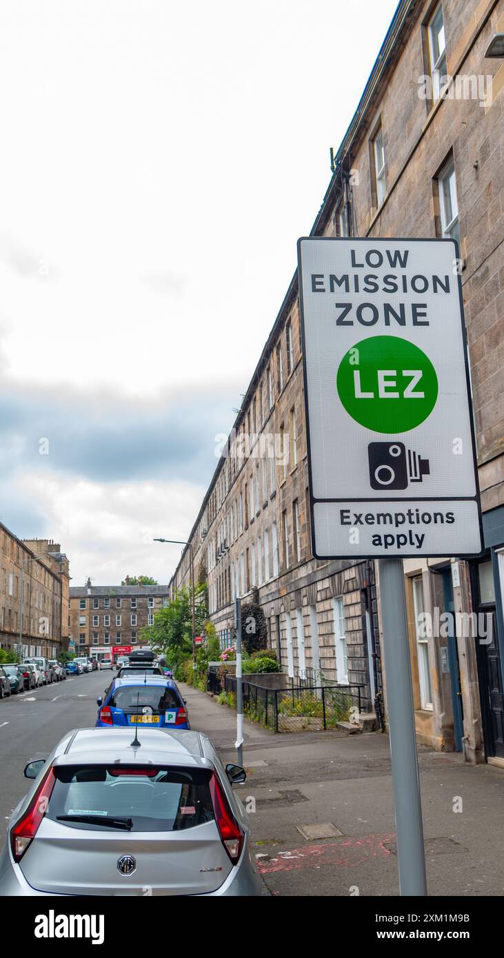 Edinburgh, Scotland, United Kingdom - July 16 2024: Low emission zone ...