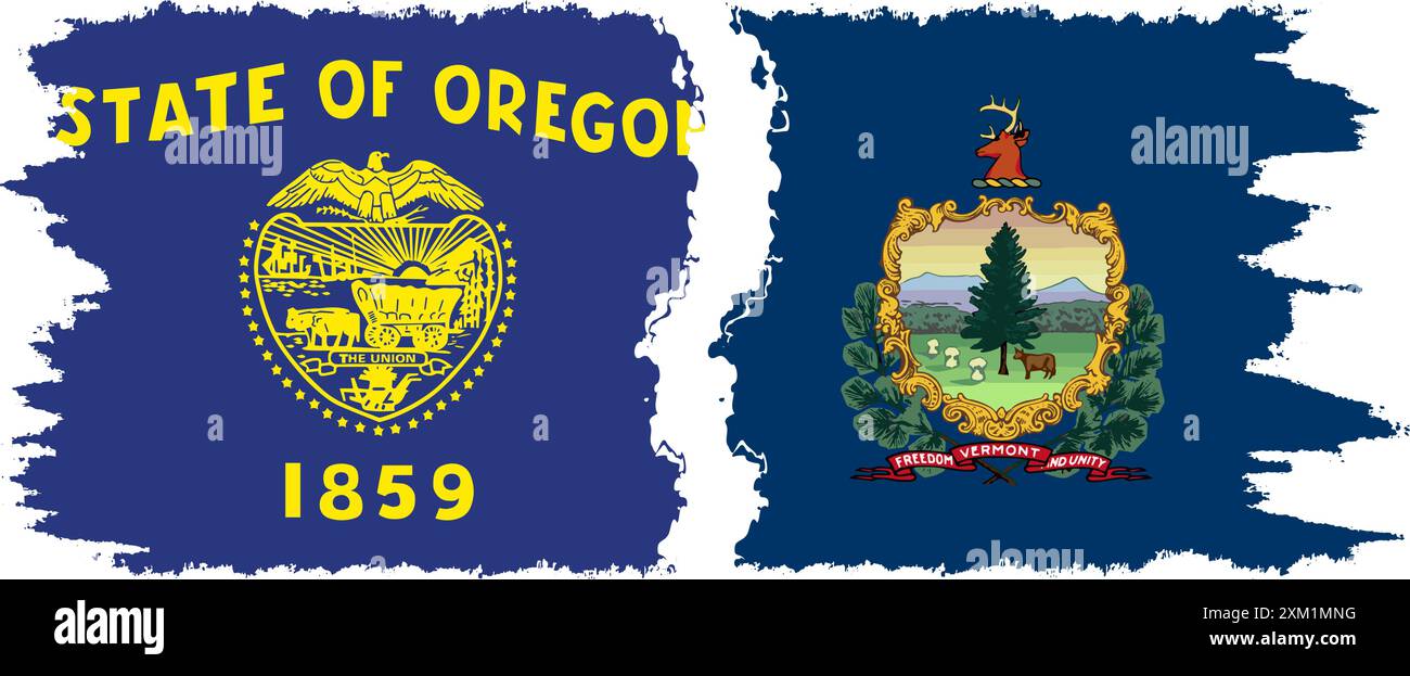 Flags of oregon Stock Vector Images - Alamy