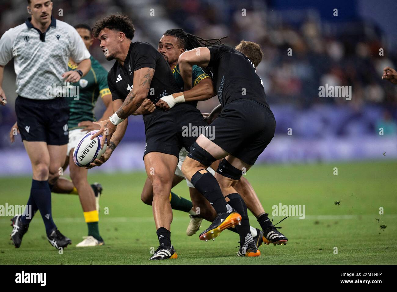 Paris, France. 24th July, 2024. Team New Zealand back Moses Leo (11 ...