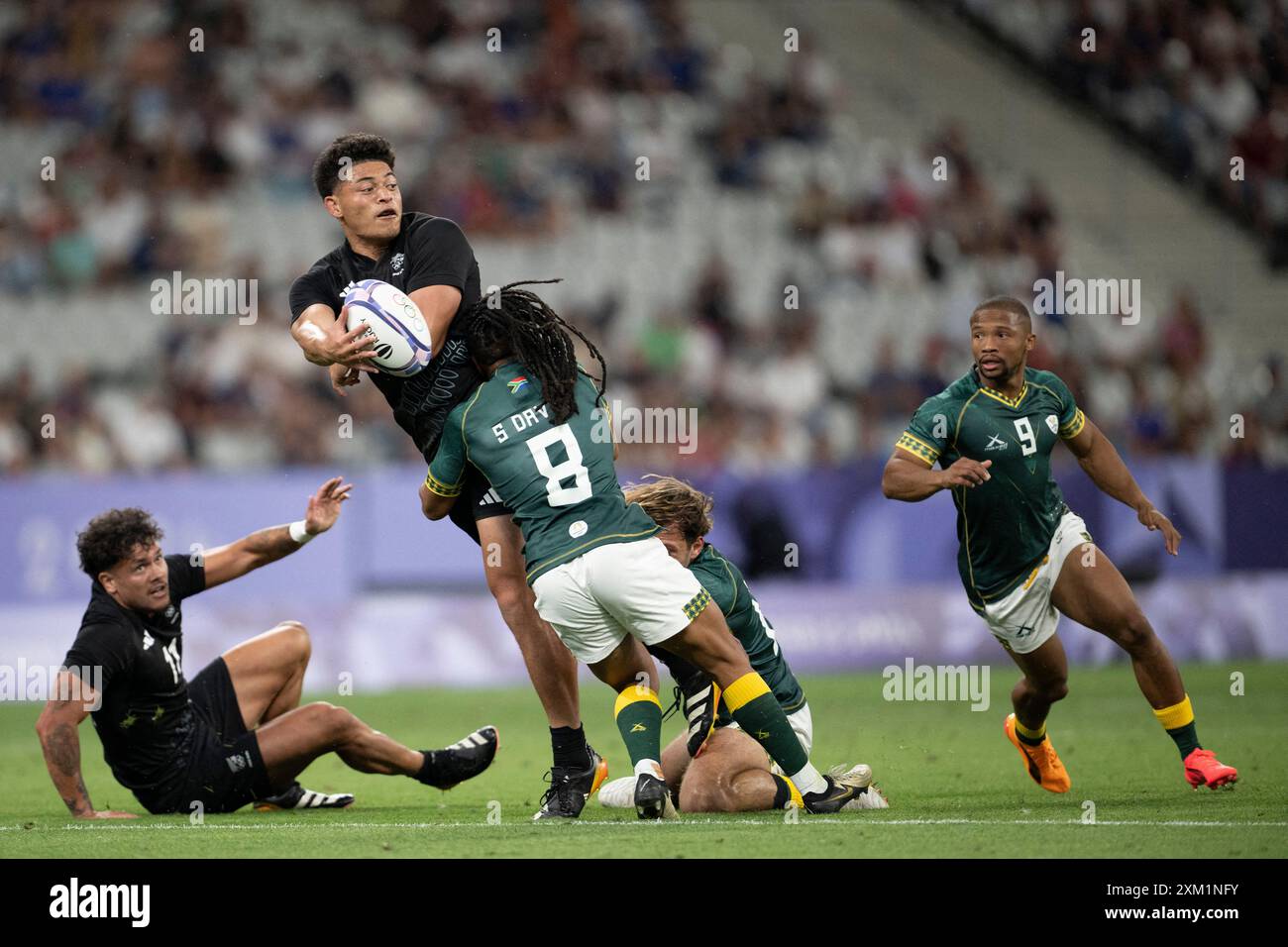 Paris, France. 24th July, 2024. Team South Africa back Shaun Williams ...