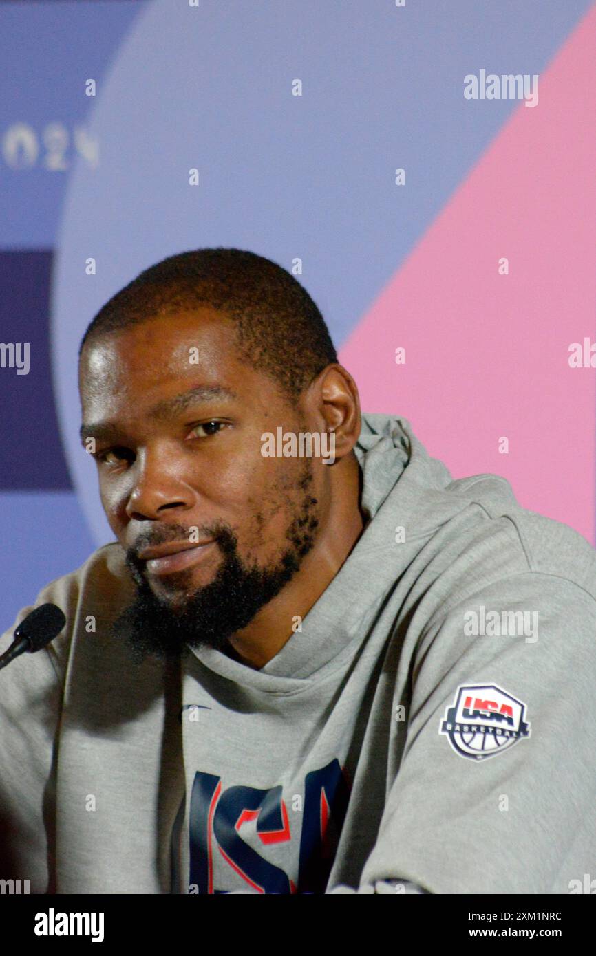 Press Conference Kevin Durant (USA Team Basketball) during Press conference of USA's basketball ...