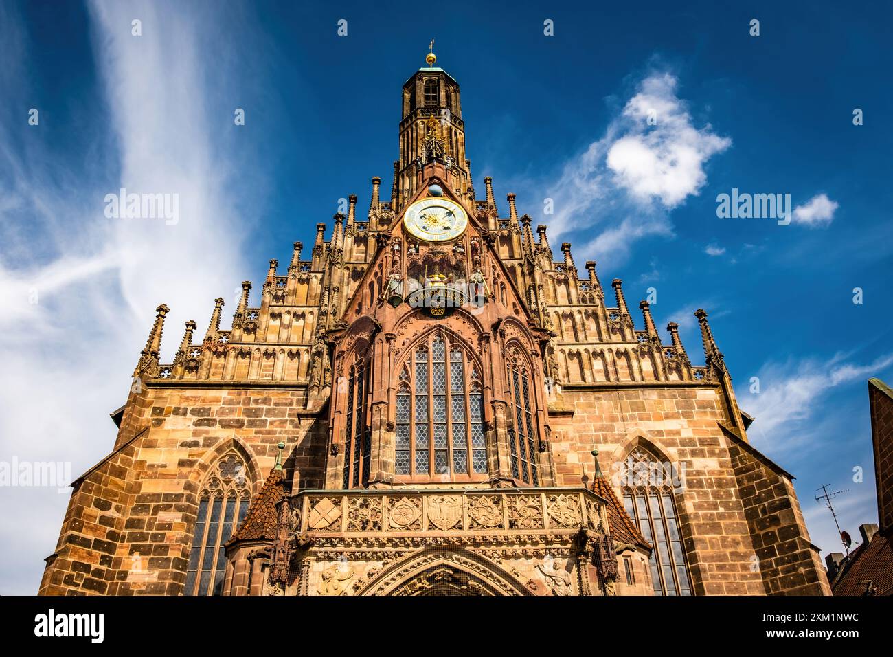 Ancient building facade Church of the Virgin Mary in old city center in ...