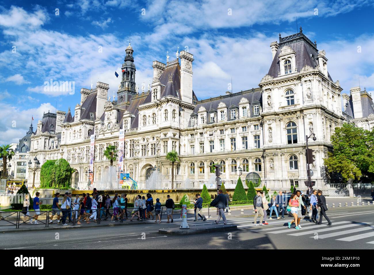 Paris city hall place hi-res stock photography and images - Alamy