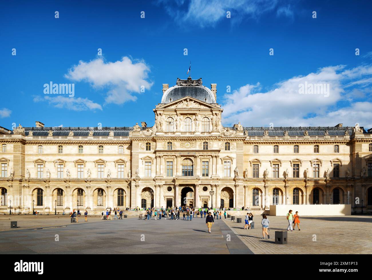 The view of the Wing Sully of the Louvre, Paris Stock Photo - Alamy