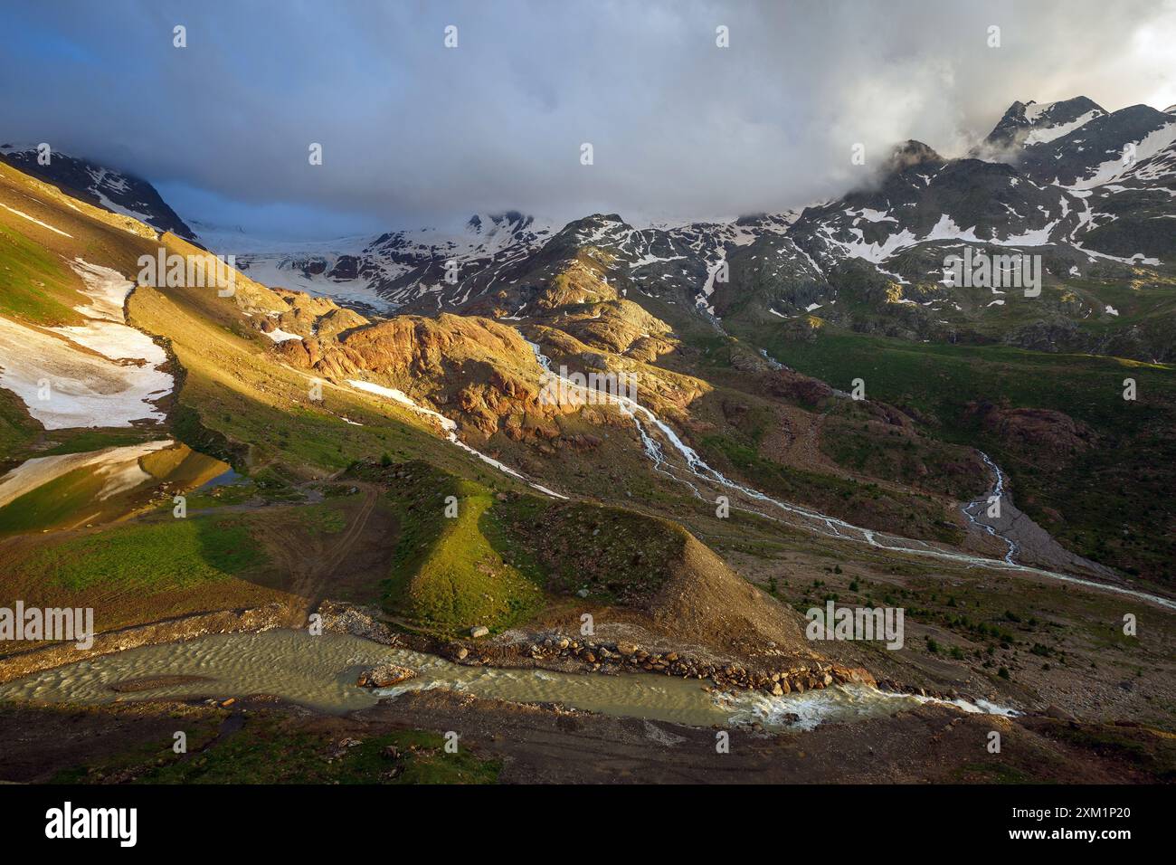 Alpine torrent on moraine hi-res stock photography and images - Alamy
