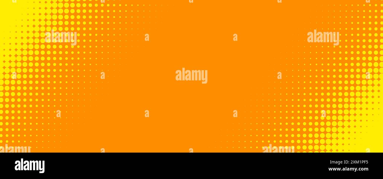 Yellow and orange halftone pattern. Vector illustration Stock Vector ...
