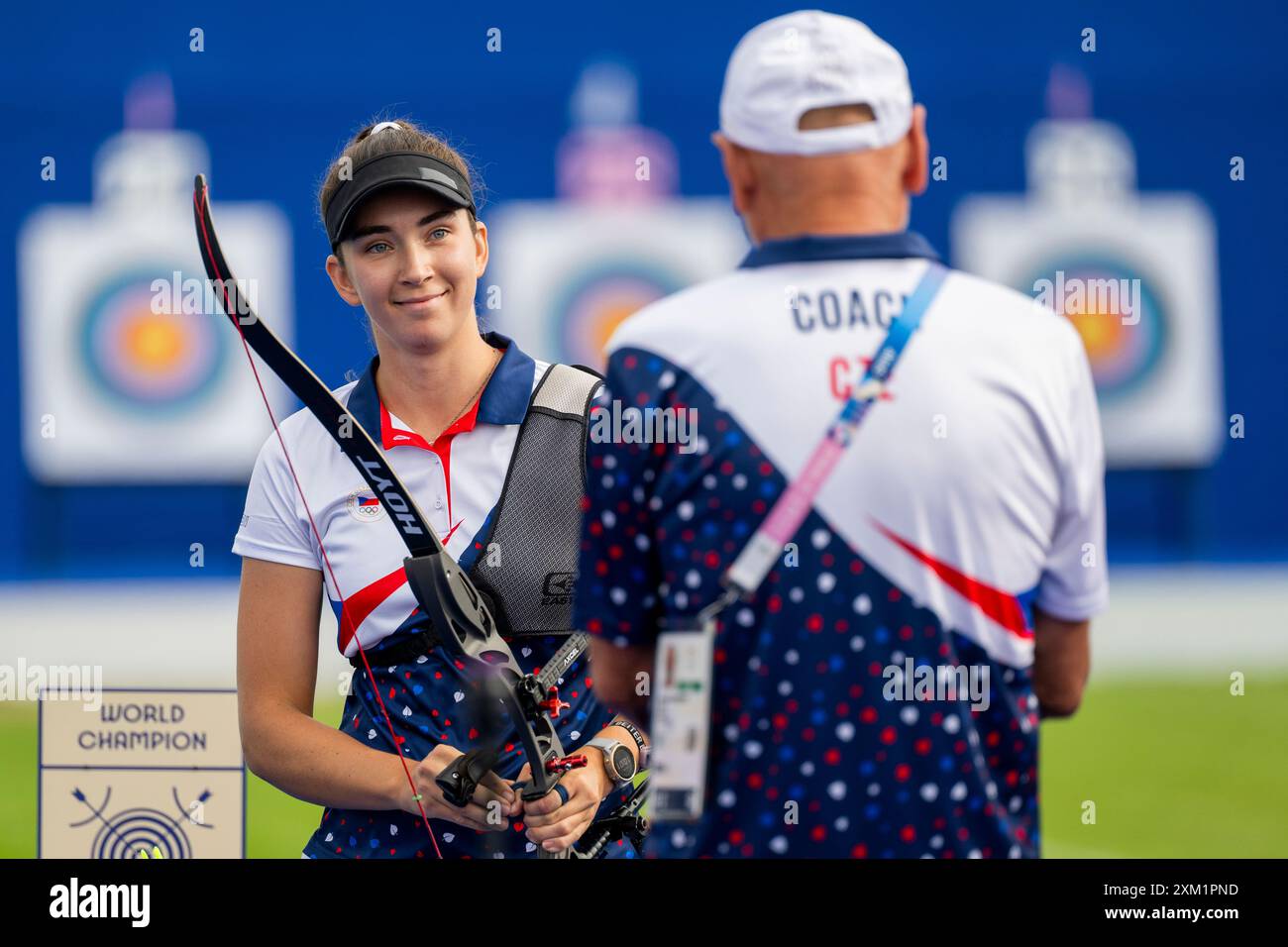 Paris, France. 25th July, 2024. Marie Horackova of Czech Republic in ...
