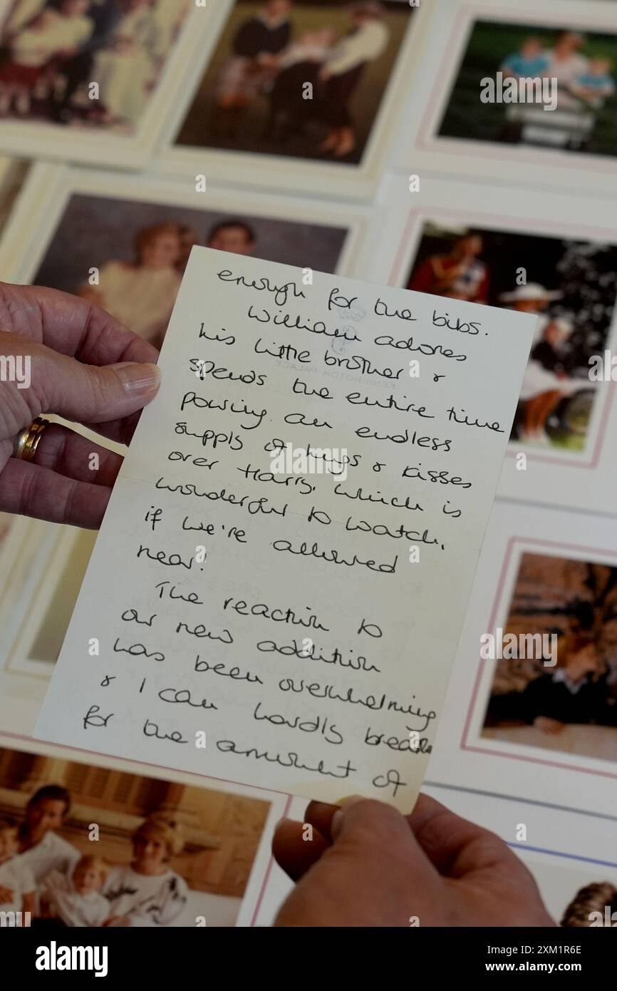 A series of handwritten letters sent by Diana, Princess of Wales, to ...