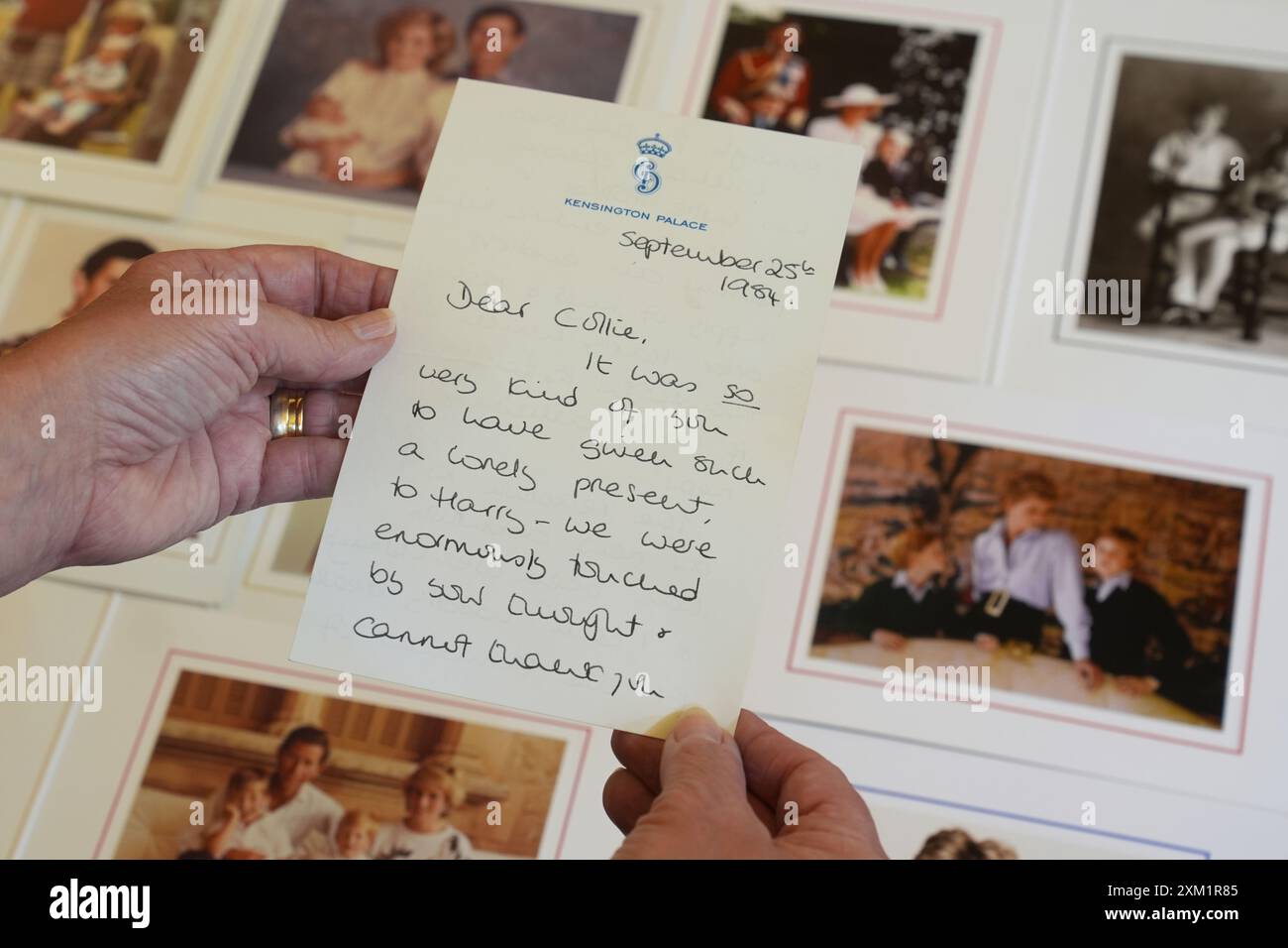 A series of handwritten letters sent by Diana, Princess of Wales, to ...