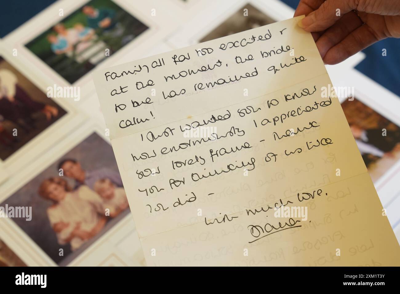 A series of handwritten letters and cards sent by Diana, Princess of ...