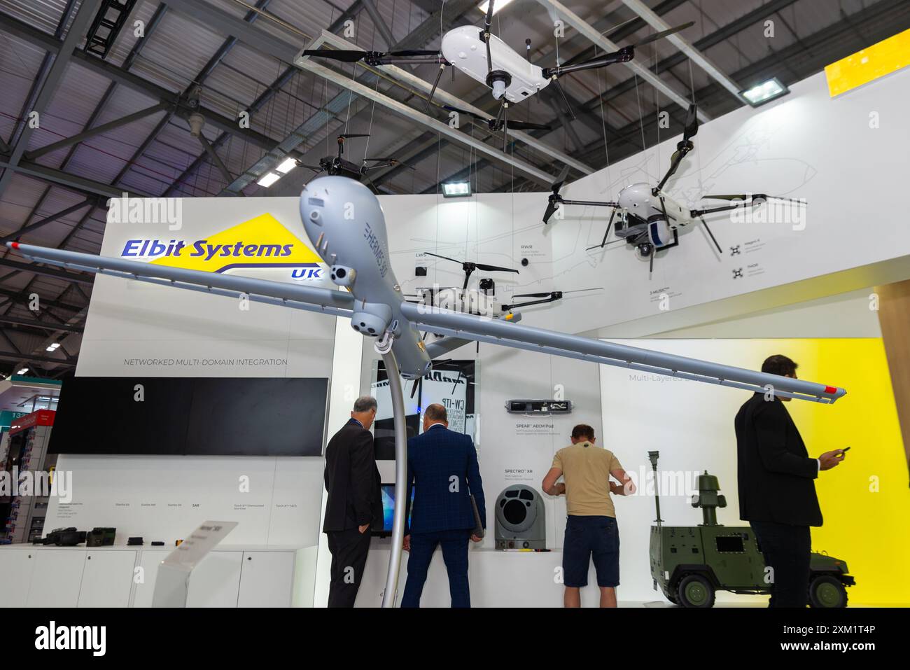 Elbit Systems UK stand at the Farnborough International Airshow, UK ...