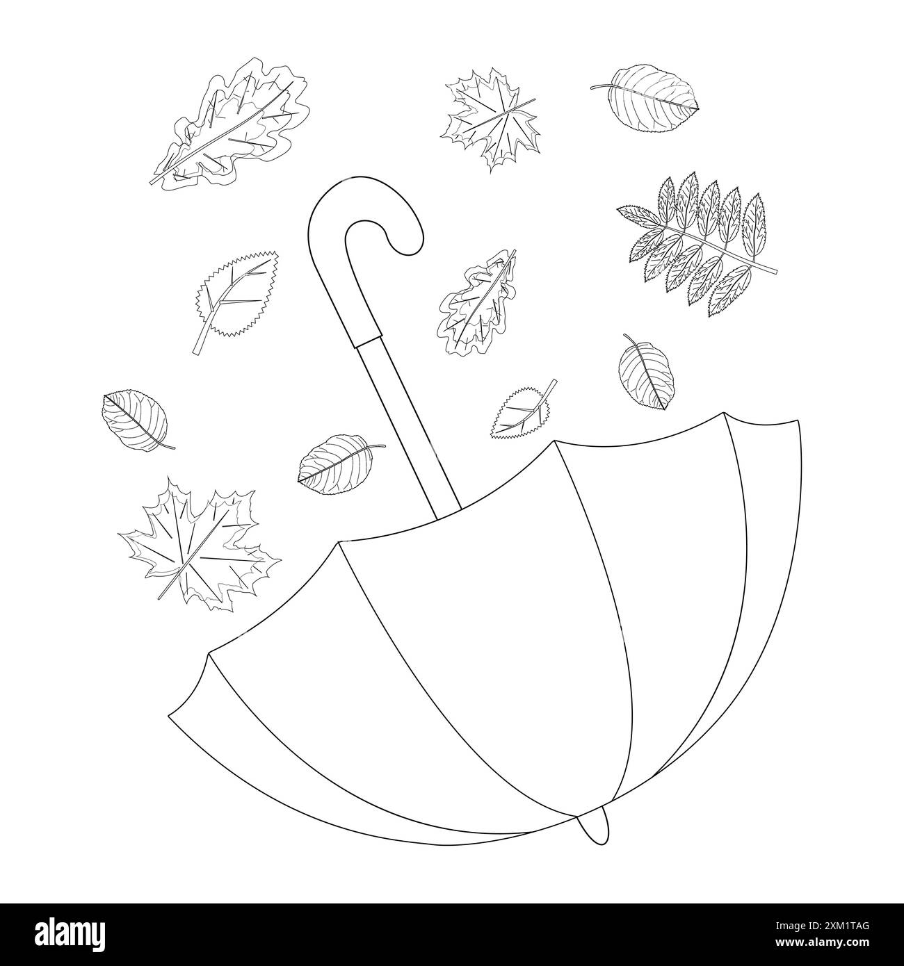 Umbrella coloring page hi-res stock photography and images - Alamy
