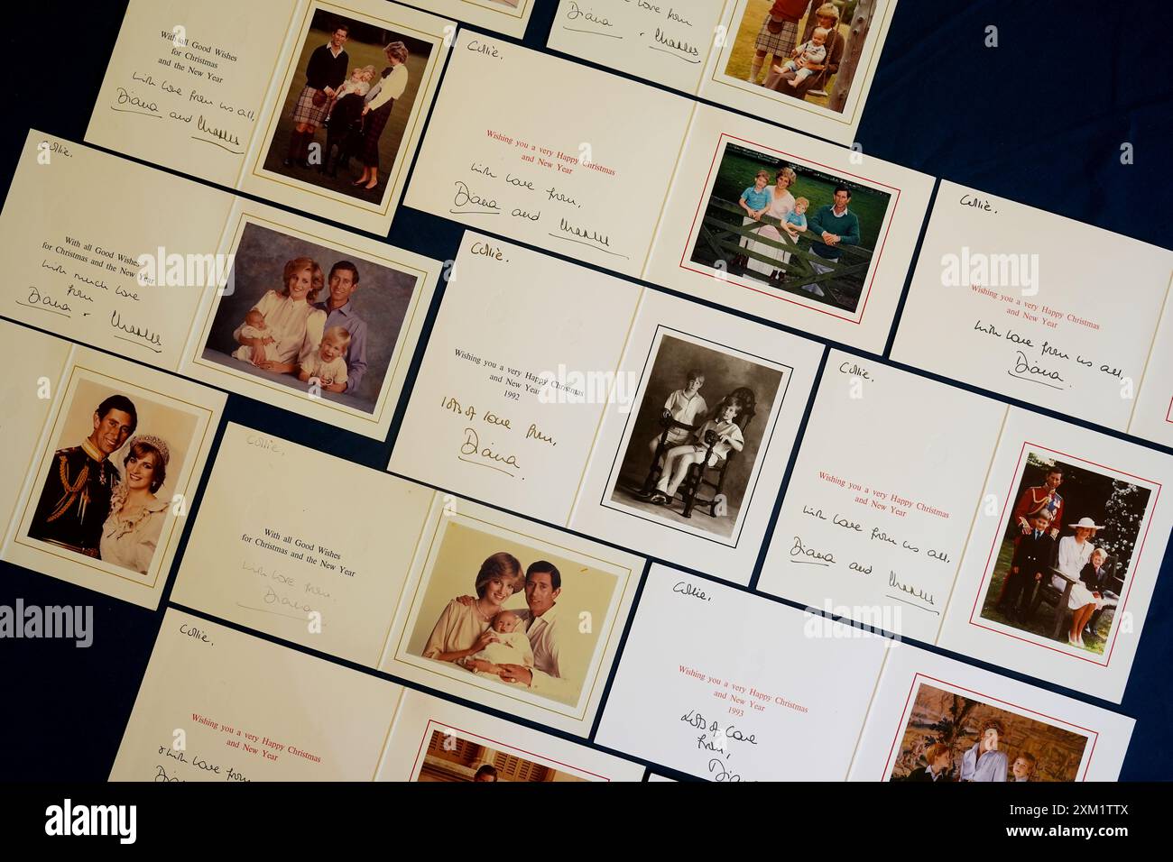 A series of handwritten letters and cards sent by Diana, Princess of ...