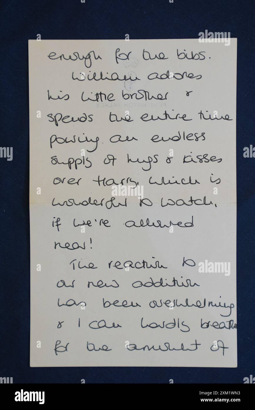 A series of handwritten letters sent by Diana, Princess of Wales, to ...