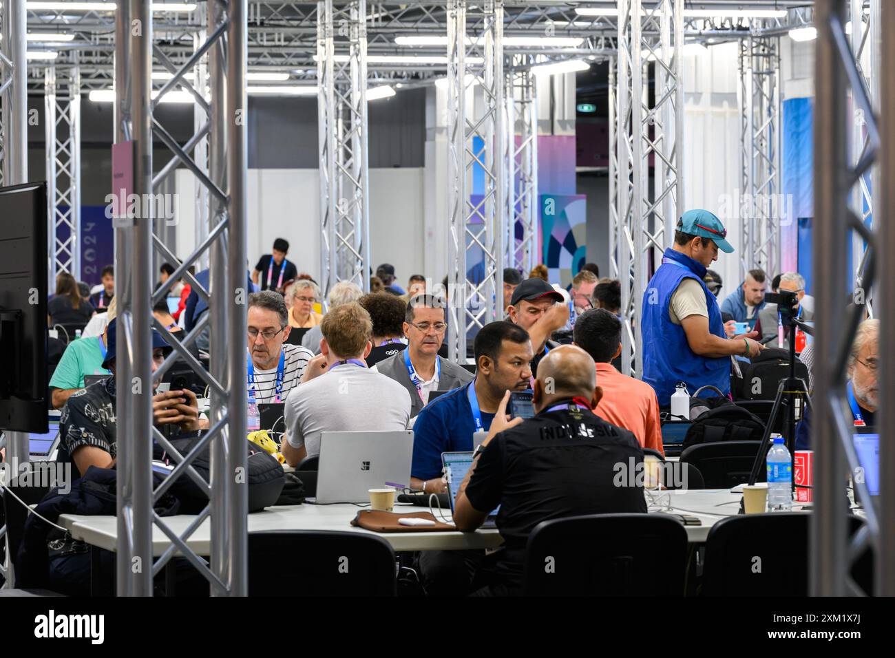 Paris, France, 250724. The main press center of the Paris 2024 Olympic ...
