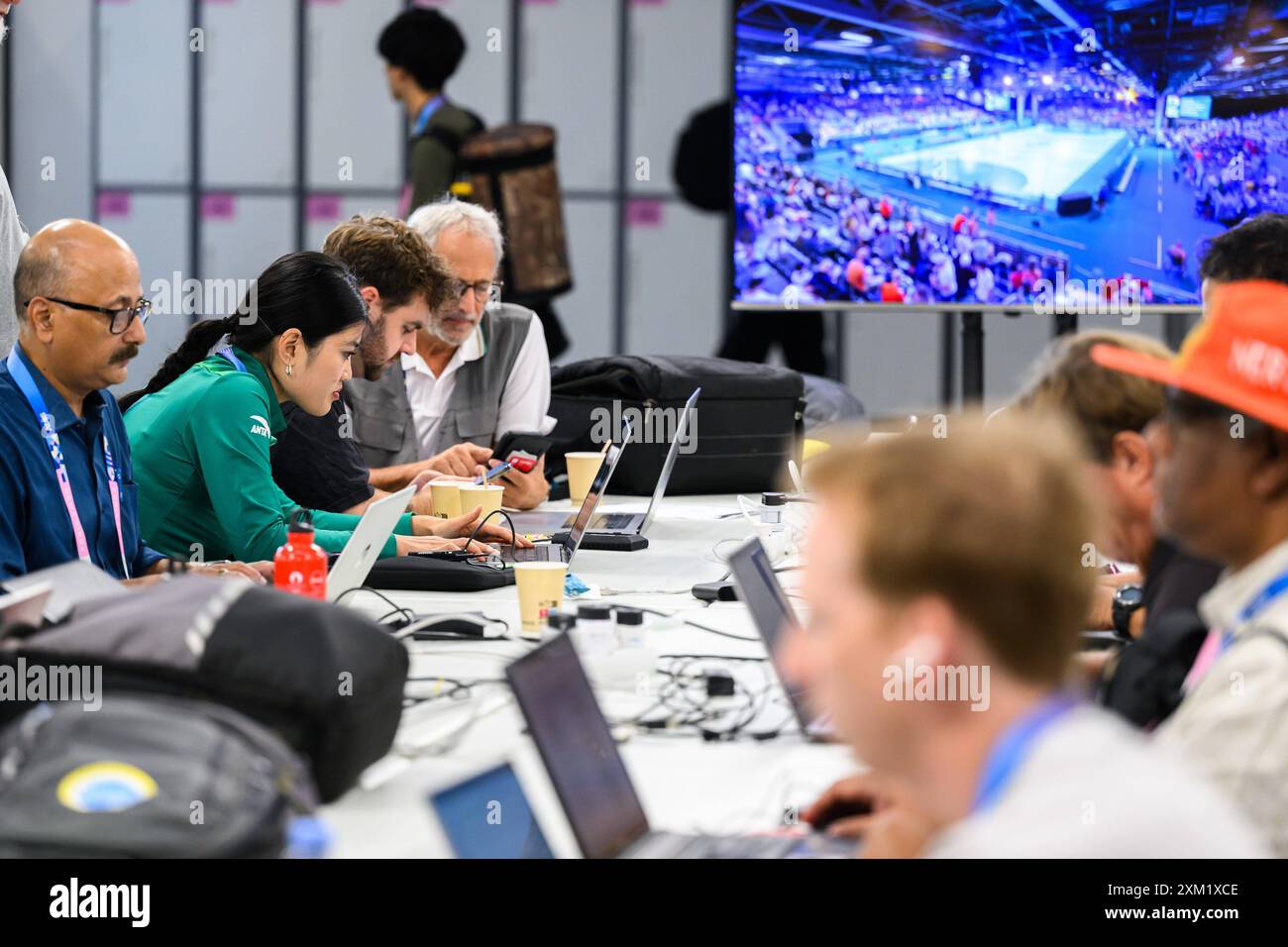 Paris, France, 250724. The main press center of the Paris 2024 Olympic Games is located in the ...